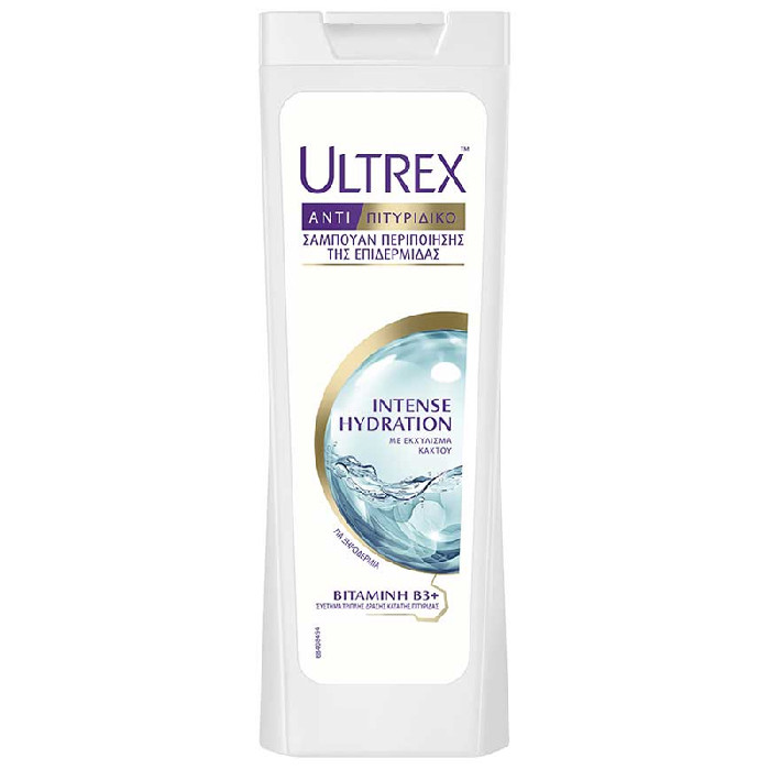 Ultrex Intense Hydration Shampoo für trockene Haut 360 ml.